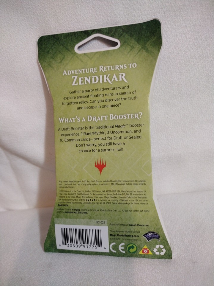 Magic The Gathering Zendikar Rising 15 Card Draft Booster UnOpened New ...