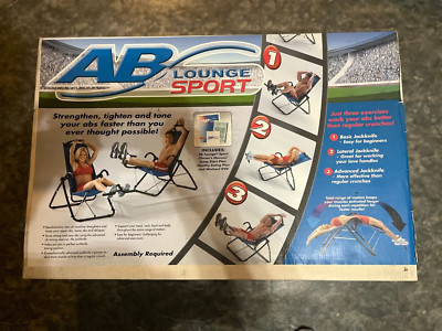 AB Lounge Sport Abdominal Workout Fitness Exercise Blue Lounger Chair ...