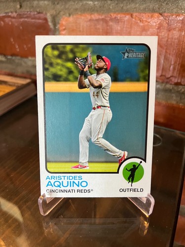 2022 Topps Heritage #420 Aristides Aquino High Number SP Cincinnati ...