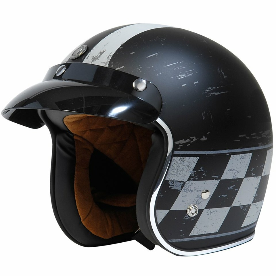 New TORC T50 Open Face 3/4 Motorcycle Helmet DOT Cafe Racer Retro ...