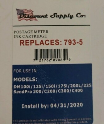 Pitney Bowes Compatibe 793-5 Red Ink Cartridge P700 DM100i DM125i ...