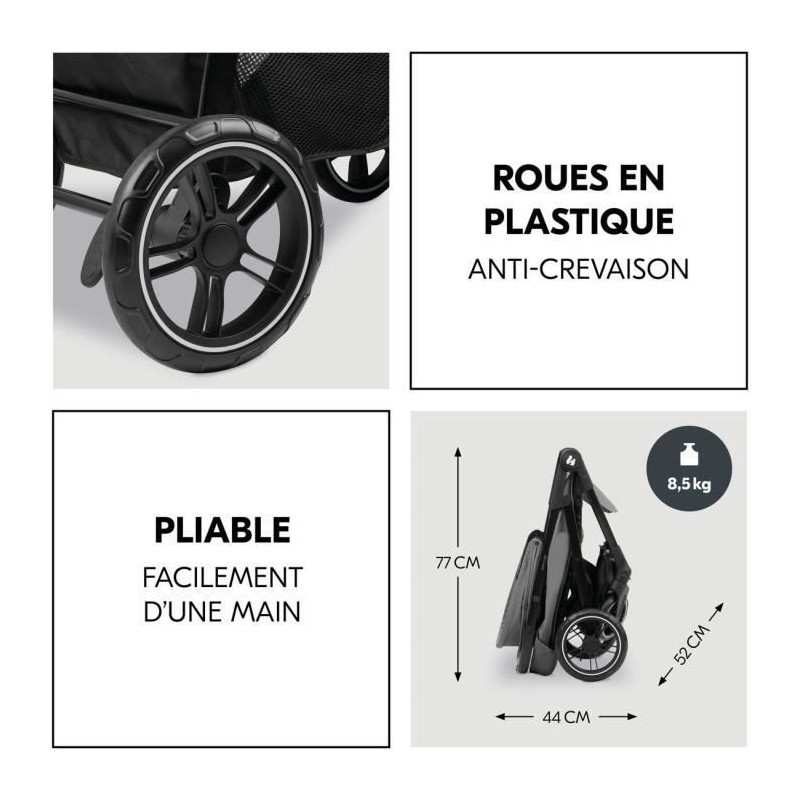 HAUK - Ensemble de voyage 2-en-1 Shop N Care - Poussette + Siege auto ...