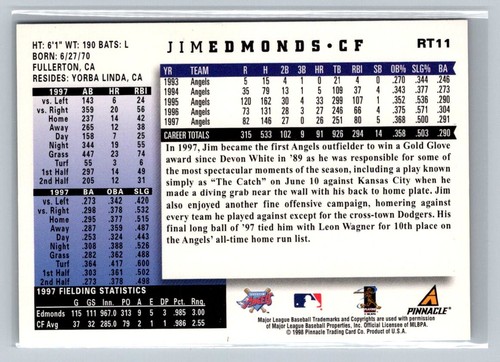 1998 Score Rookie & Traded #RT11 Jim Edmonds | eBay