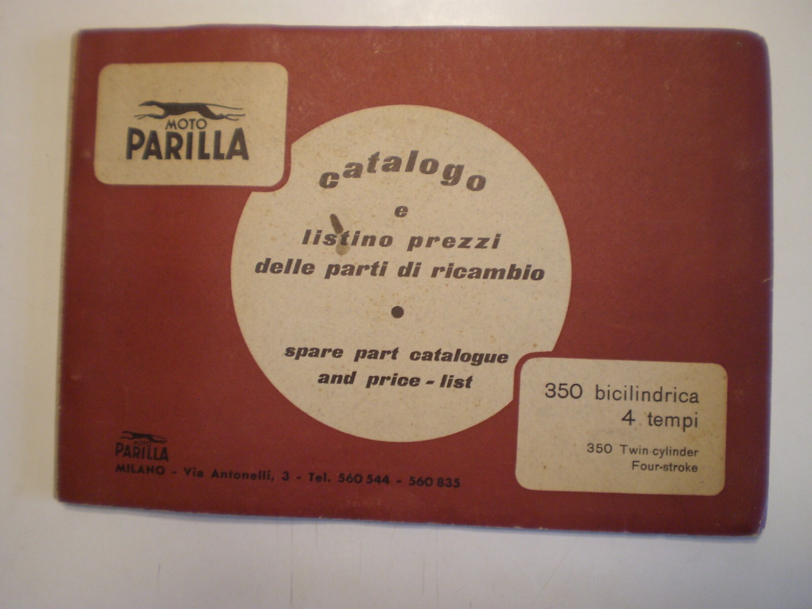 Moto Parilla 350 cc twin parts catalogue & price list | eBay