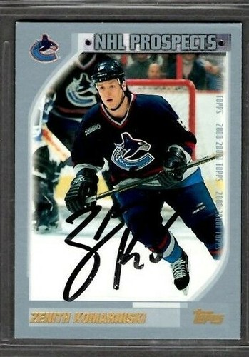 2000 Topps #291 Zenith Komarniski Canucks Hockey Tough Signed Autograph ...
