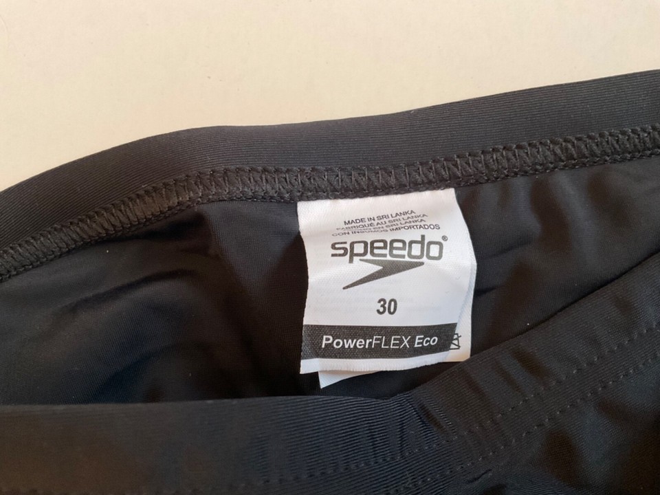 Speedo PowerFlex Eco Fitness Black Brief Swimsuit Men's Size 30 NWT | eBay