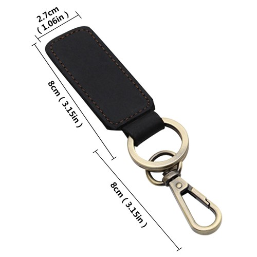 Metal Leather Key Chain Men Creative Ring Keyfob Car Home Keyring ...