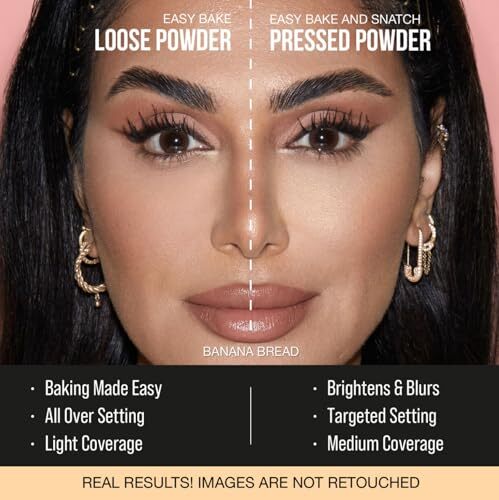 HUDA BEAUTY Mini Easy Bake Loose Baking & Setting Powder Banana Bread ...