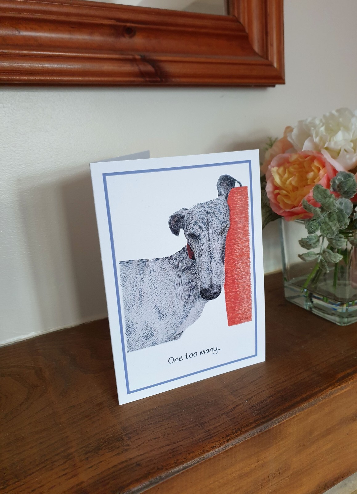 Greyhound birthday blank cards free delivery, dog galgo charity cute ...