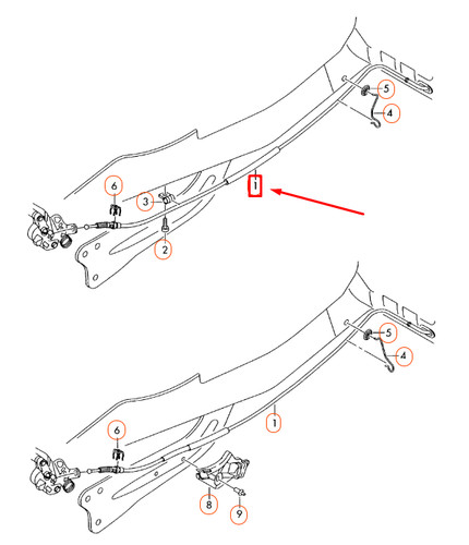 OEM AUDI A3 8P REAR PARKING BRAKE CABLE 1K0609721BB GENUINE | eBay