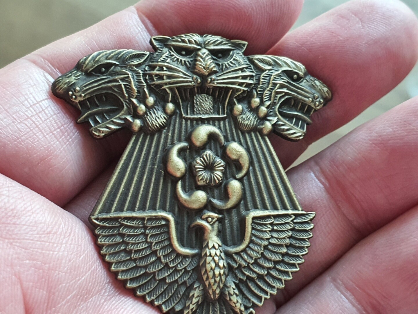 ROK President Security Service (PSS) 3 tiger head Beret Badge/ 1970 era ...