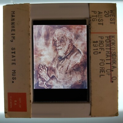 Oskar Kokoschka Portrait of Professor Forel 1910 Art 35mm Glass Slide ...
