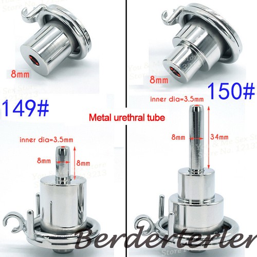 Stainless Steel Inverted Plugged Small Short Male Chastity Device Male ...