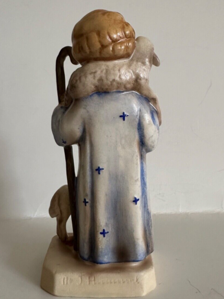 EXTREMELY RARE HUMMEL FIGURINE 42/0 BLUE & RED FLOWER TMK 1 CROWN MARK ...