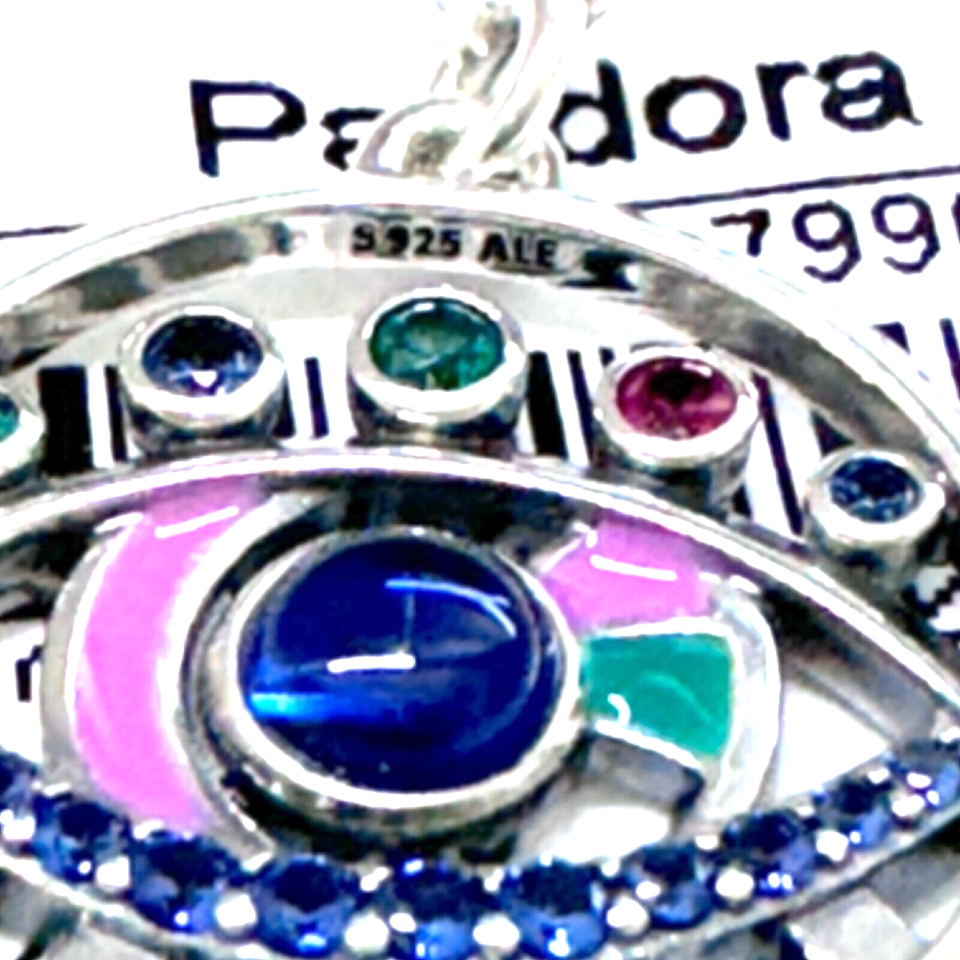 Pandora ME The Eye Medallion Silver Green Enamel Color Crystals ...