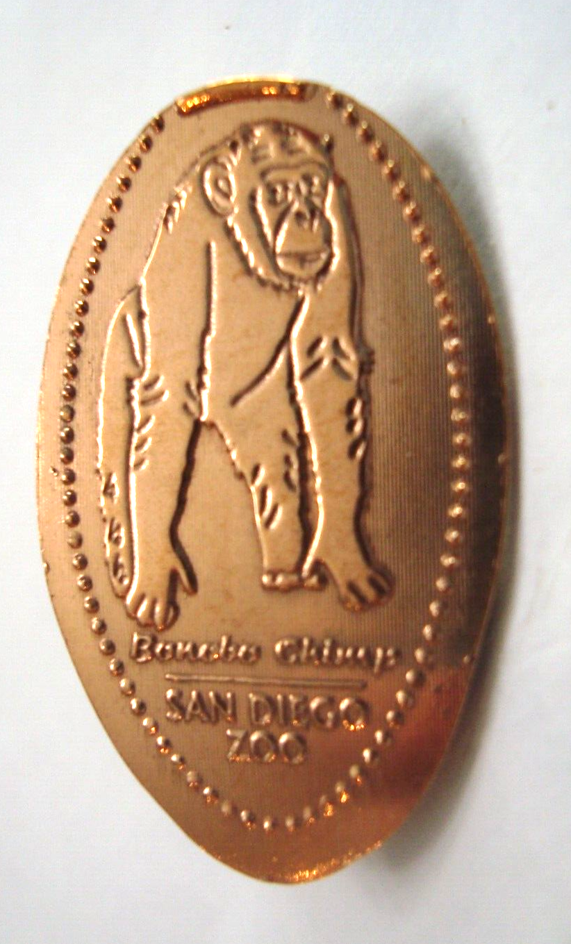 SAN DIEGO ZOO - Bonobo chimp -- elongated copper penny | eBay