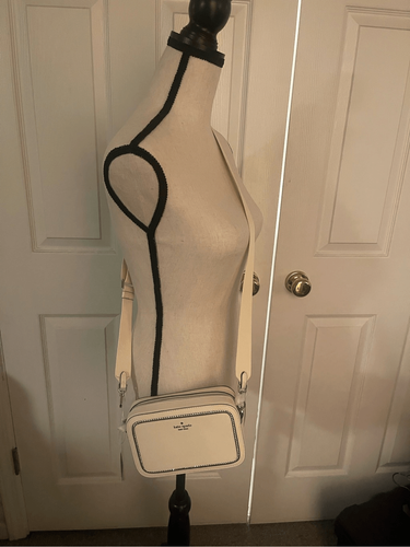 $299 Kate Spade Madison Mini Camera Bag Crossbody Meringue Crystal ...