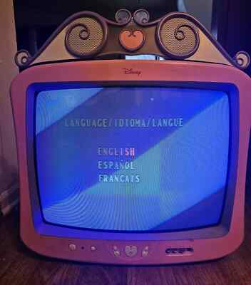 Rare Vintage. Disney DT-1900-P Princess TV 19" Pink W/remote - works ...