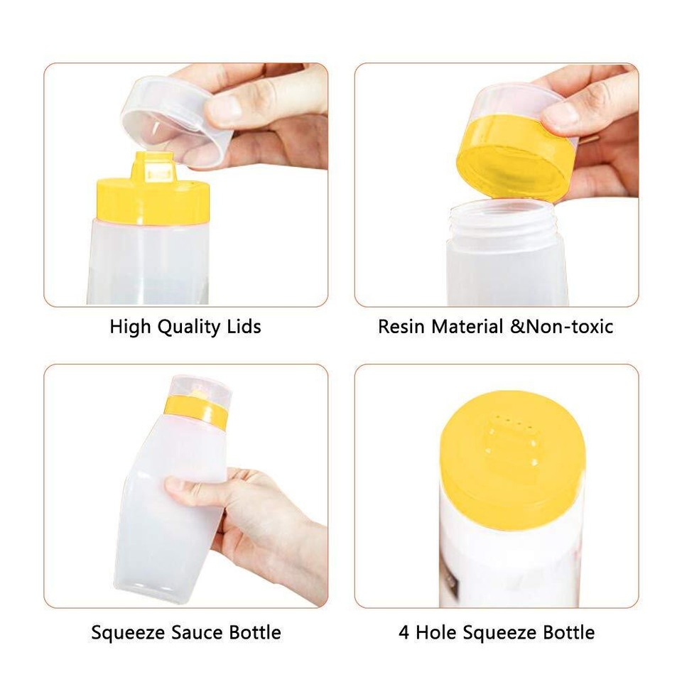 4-Hole Mayo Dispenser Bottle Mayonnaise Dispenser Sauce Squeeze Bottle ...