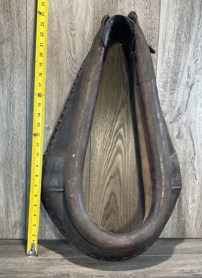 Vintage Leather Horse Mule OX Collar Harness Yoke Decor Western 19in ...