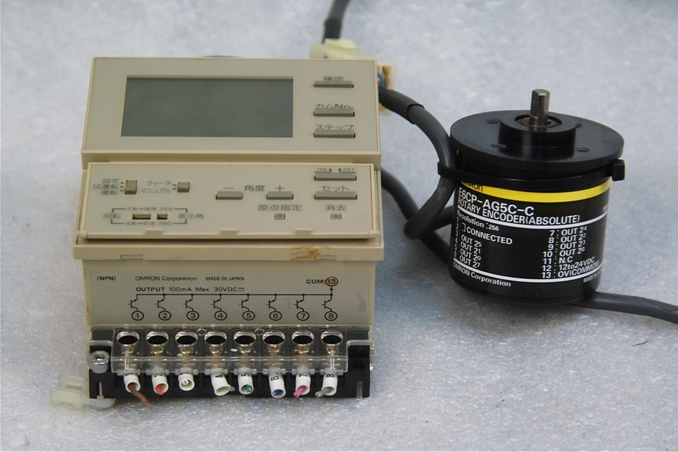 OMRON H8PS-8AF CAM POSITIONER WITH OMRON E6CP-AG5C-C ROTARY ENCODER ...