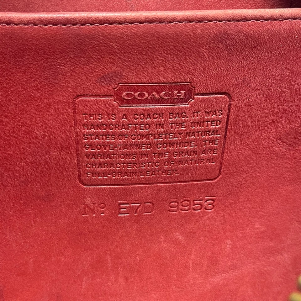 Old Coach 9953 Vintage Red Leather Shoulder Crossbody Bag USA Made from ...