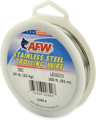 American Fishing Trolling Wire Stainless Steel Soft Single Strand - 300 ...