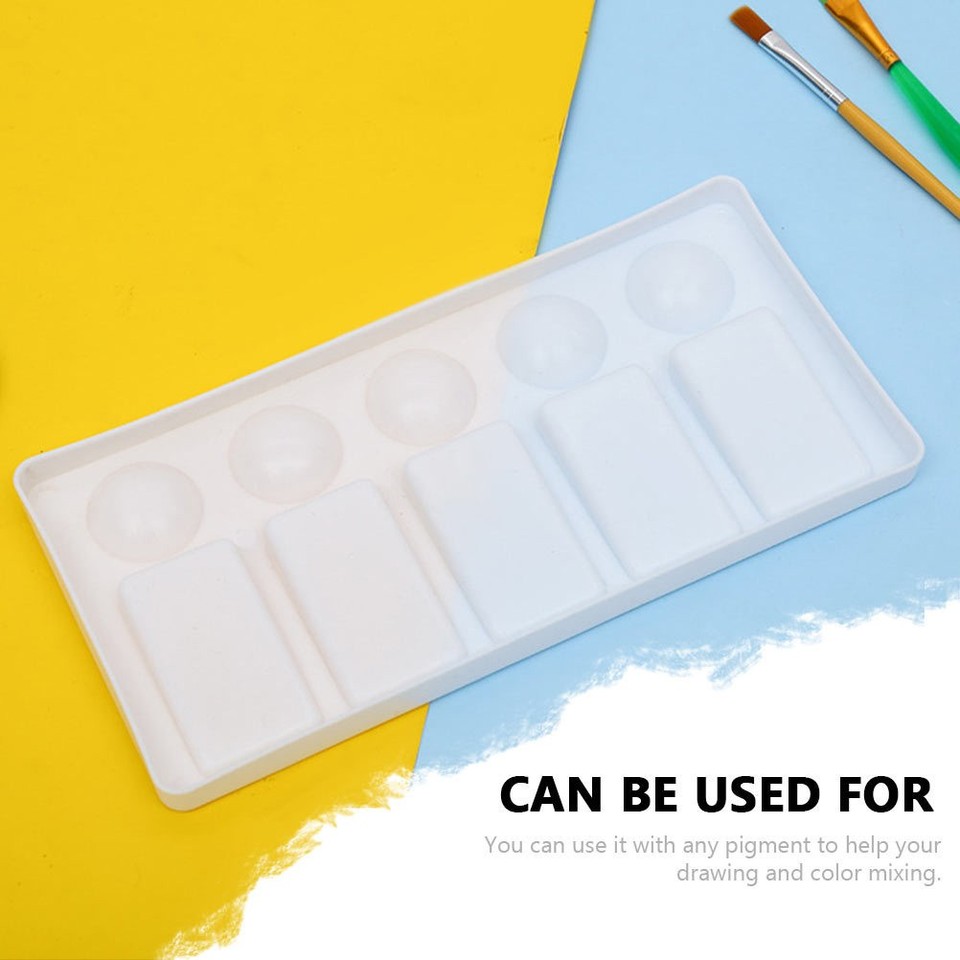 3 Pcs Rectangular Tray Color Mixing Palette Set Paint Plastic Dish ...