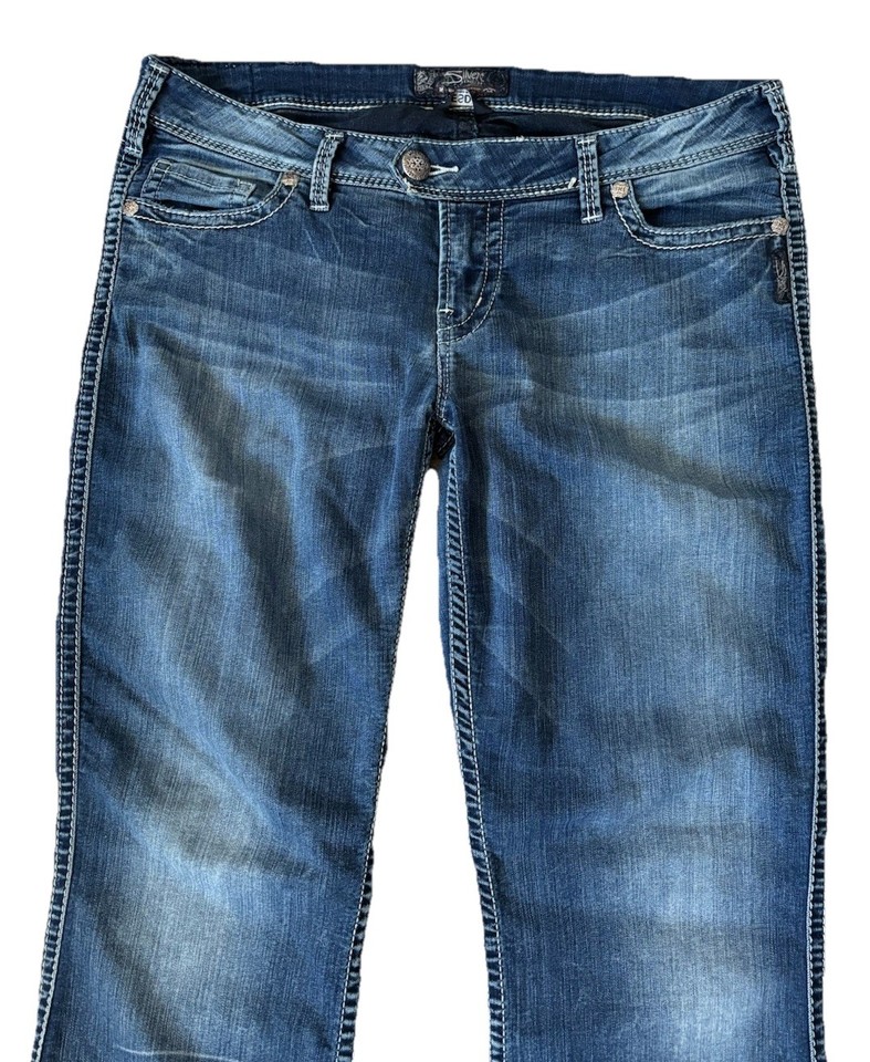 Silver Tuesday Low Rise Boot Cut Jeans Women's 33 Medium Wash Fits ...