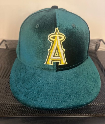 🌟Rare 2023 LA Angels Green Velvet 59FIFTY Fitted Hat~Collector’s Cap ...