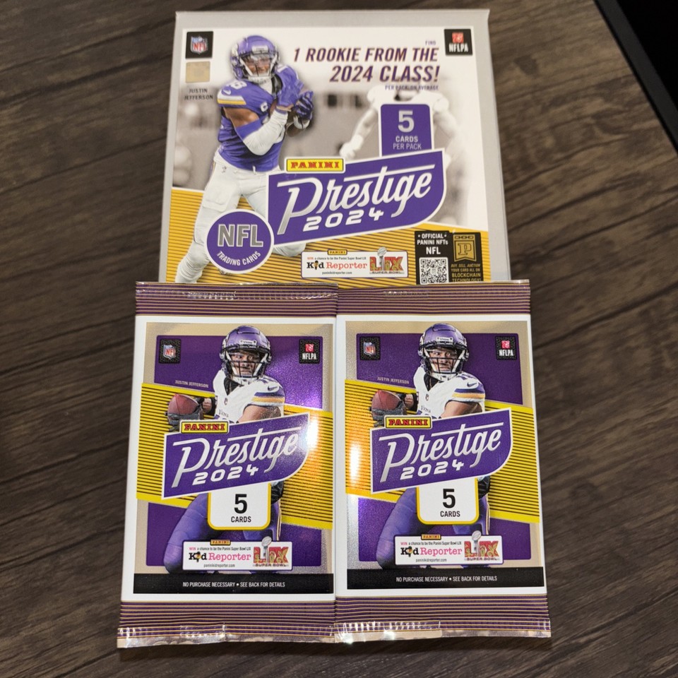 (2)2024 Panini Prestige Football-5 Card Packs-Factory Sealed-Free ...