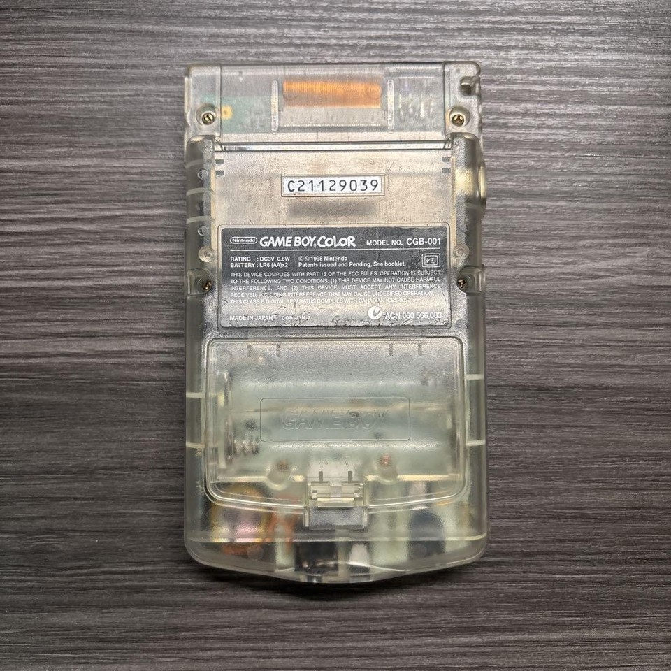 Working Product Game Boy Color Clear Confirmed Software Included ...