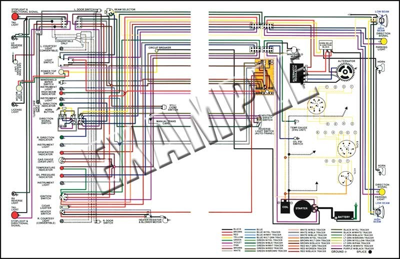 1972 Dodge Charger With Standard Dash 11" X 17" Color Wiring Diagram ...