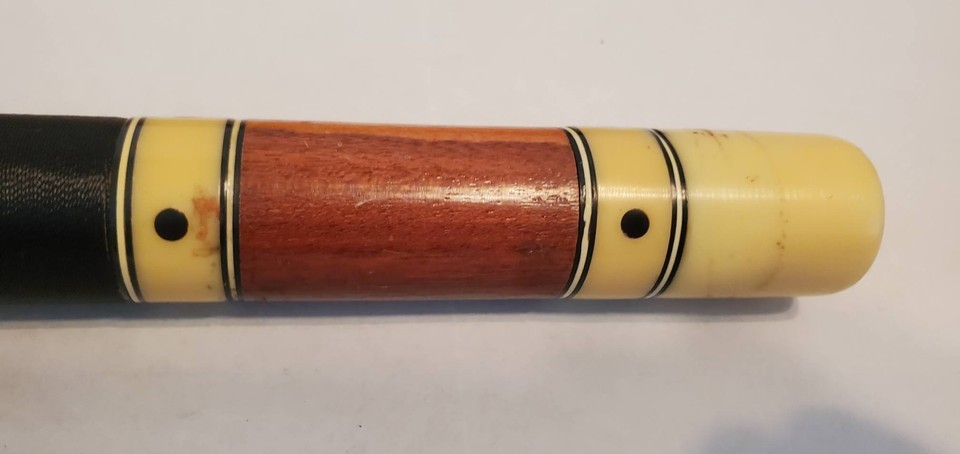 2 piece wooden pool cue 170z w/soft case - good shape not warped - hits ...