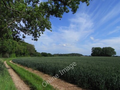 Photo 6x4 Track and farmland, Woodcott The footpath at the edge of Hook ...