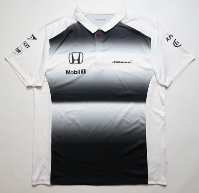 McLAREN HONDA F1 TEAM RACING PIT CREW POLO SHIRT JERSEY FORMULA ONE ...