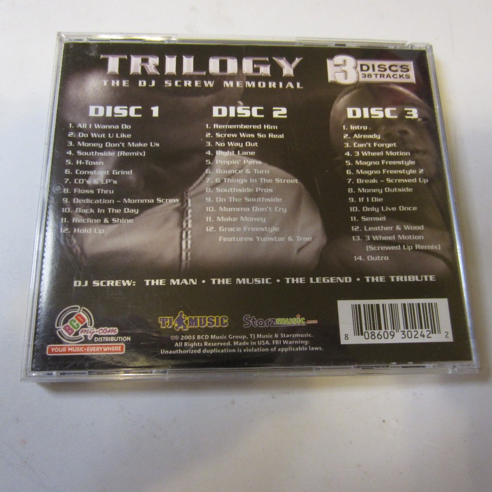 Trilogy: A DJ Screw Memorial [PA] by DJ Screw (CD, Nov-2005, 3 Discs ...