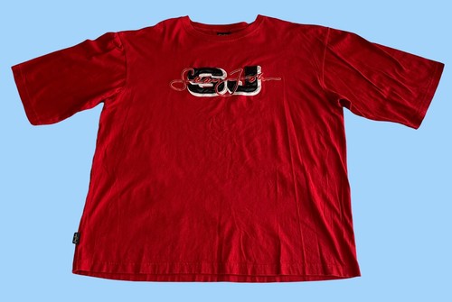 Sean John signature graphic logo hip hop red 100 % Custom T shirt size ...