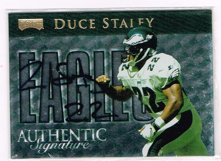 1999 Playoff Prestige Authentic Signature /250 Duce Staley Auto RC NM ...