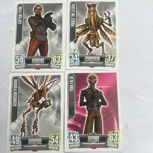 STAR WARS Force Attax Series 2 X 4 Cards #64, 104, 107, 138 | eBay