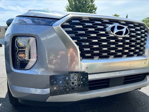 Bumper Tow Hook License Plate Mount Bracket For Hyundai Palisade 2020 ...