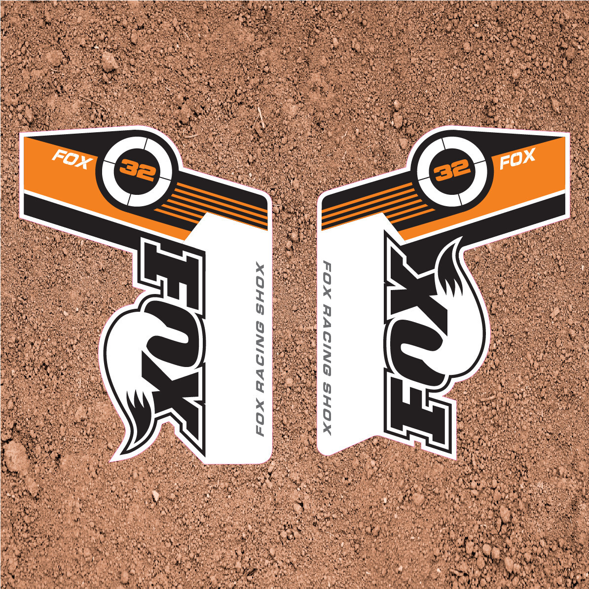 Fox 32 2014 FORK Stickers Decals Graphics Mountain Bike Down Hill MTB ...