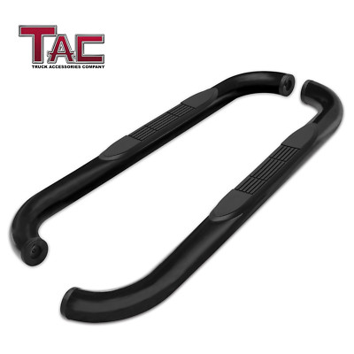 For 1995-2004 Toyota Tacoma Extended Cab 3" Black Side Step Rails Nerf ...