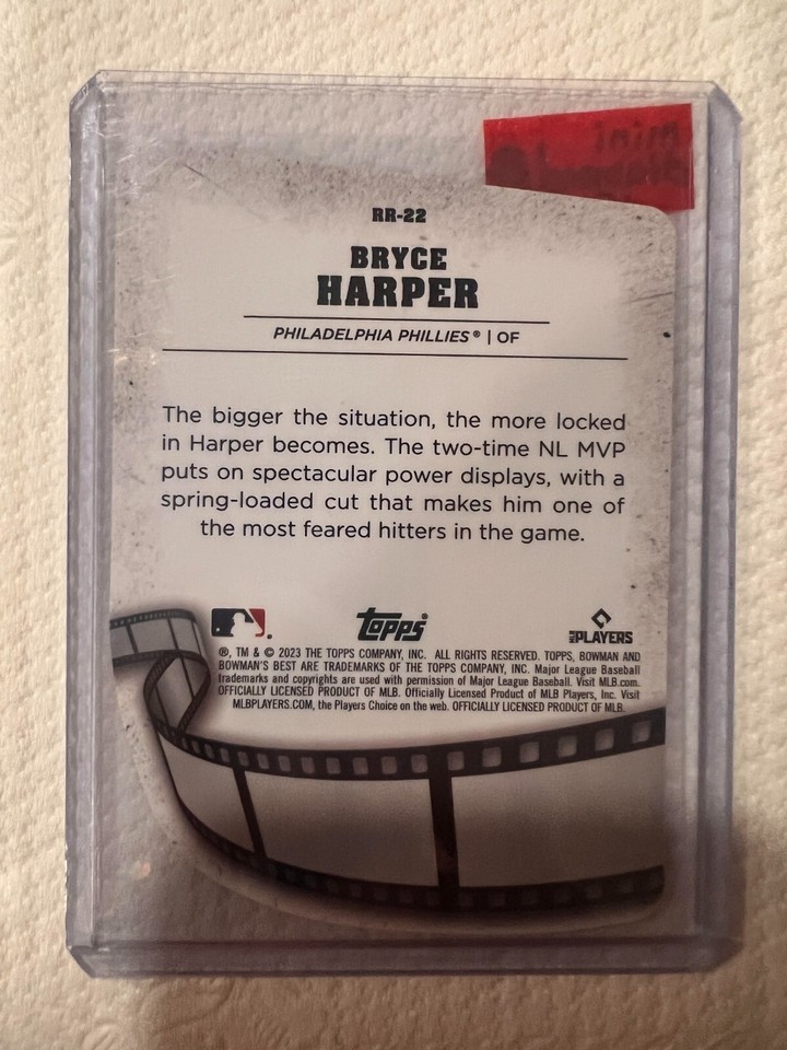 2023 Bowman's Best Bryce Harper Reel to Reel Die-Cut Mini Diamond Refr ...
