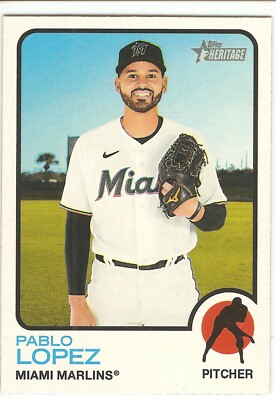 2022 TOPPS HERITAGE PABLO LOPEZ SHORT PRINT BASEBALL CARD #467 | eBay