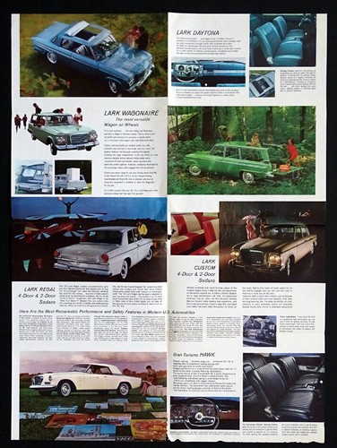 1963 STUDEBAKER Vintage AVANTI LARK CRUISER HAWK Poster DEALER SALES ...