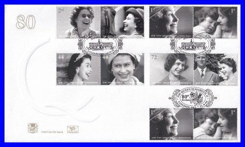 2006 QUEEN'S 80th BIRTHDAY: Stuart FDC + London SW1 H/S - 18th & 21st ...