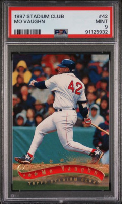 1997 Stadium Club #42 Mo Vaughn PSA 9 MINT Boston Red Sox Legend | eBay