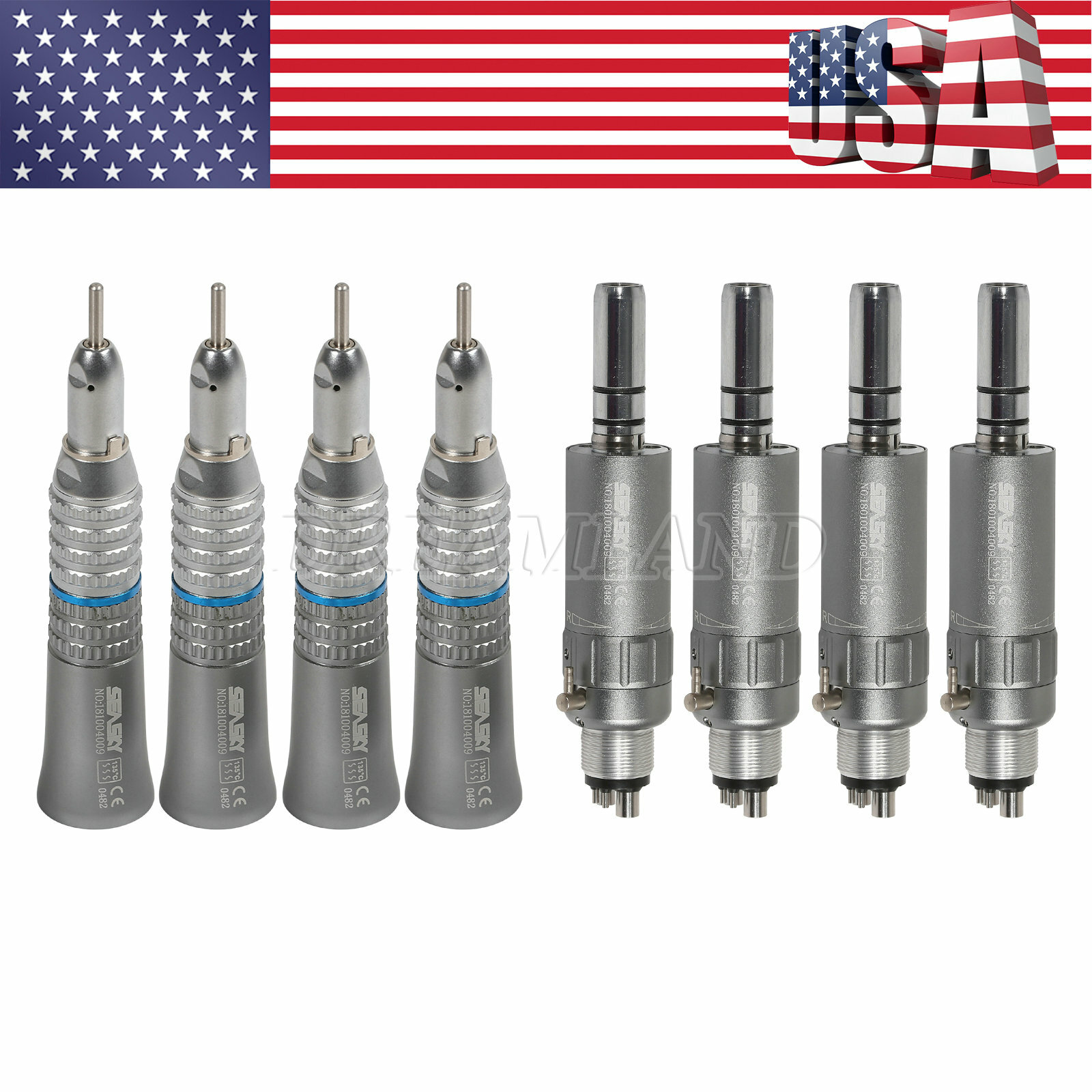 Dental Straight Nose cone / Air Motor 4Hole Low Slow Speed Handpiece ...