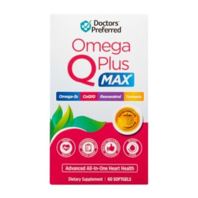 Omega Q Plus Max with Omega-3s, CoQ10, Resveratrol & Turmeric (60 ...